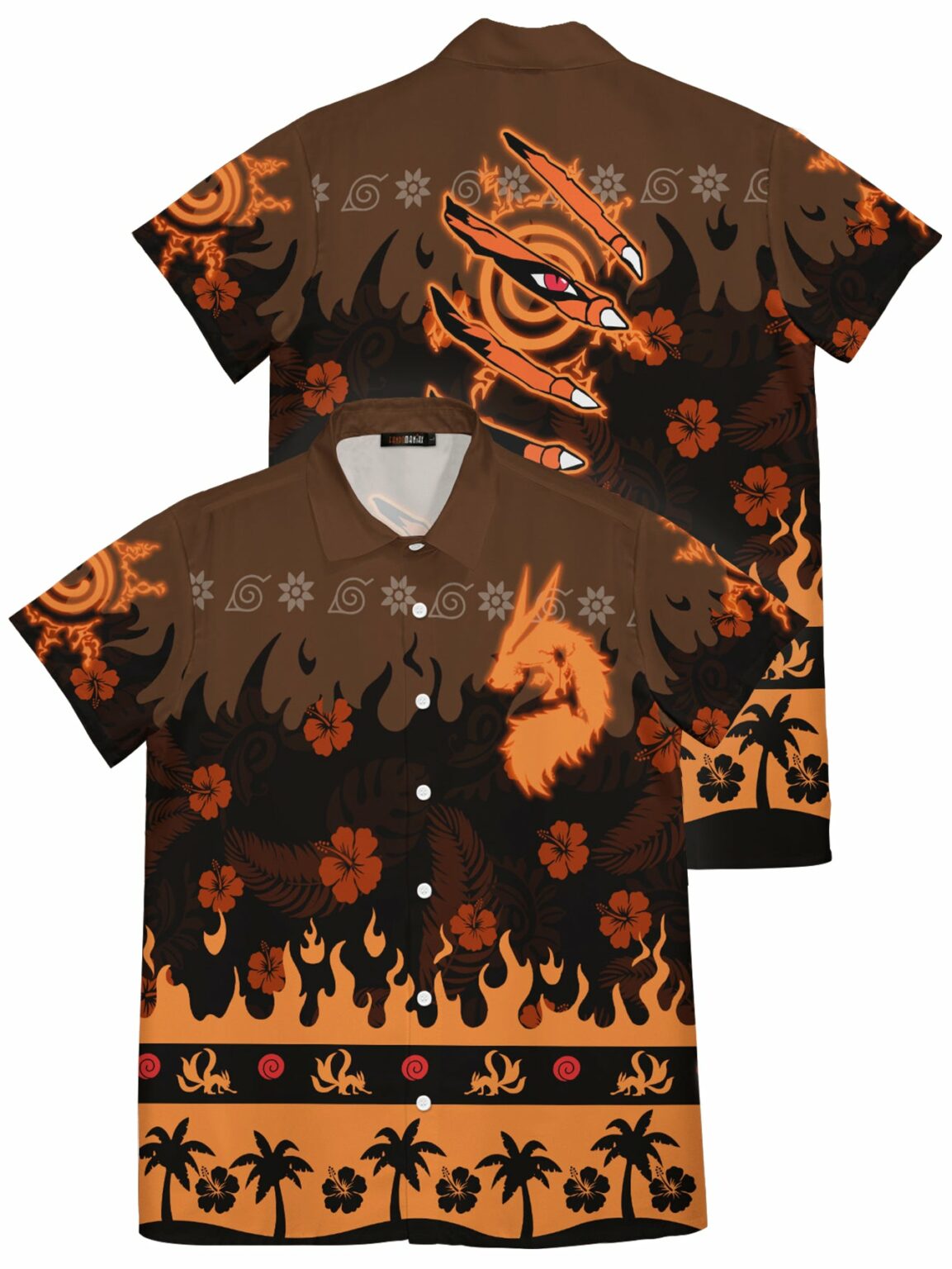 Aloha Naruto Kurama Hawaiian Shirt - Unique Anime Apparel for Fans