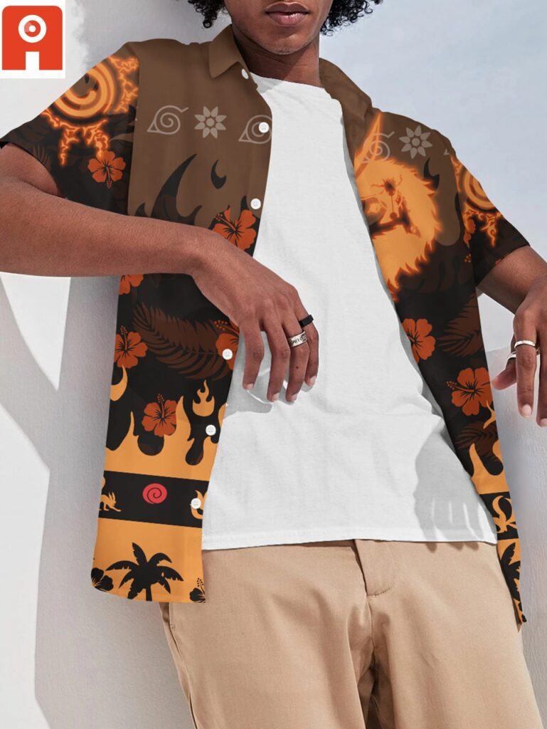 Aloha Naruto Kurama Hawaiian Shirt - Unique Anime Apparel for Fans