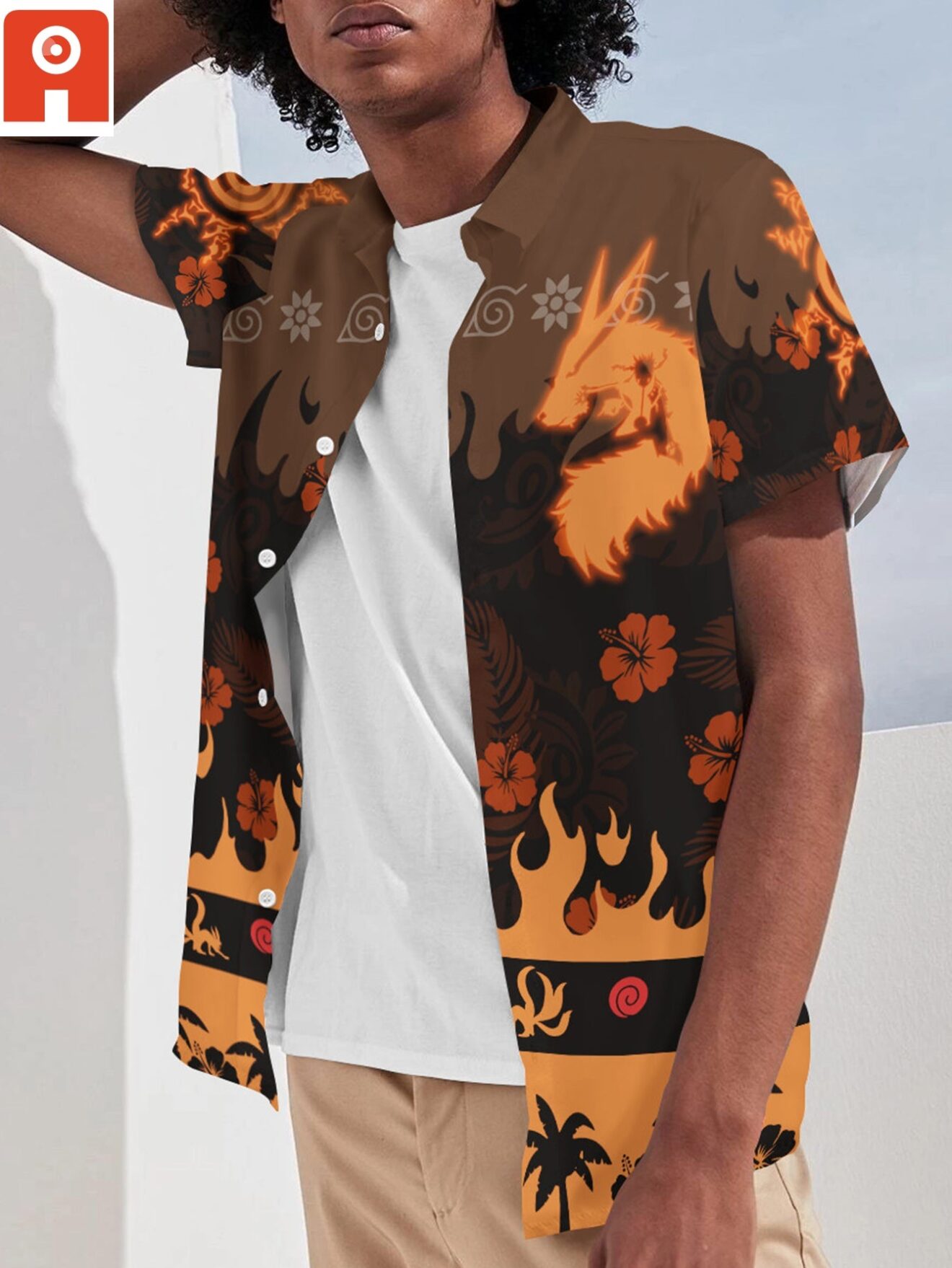 Aloha Naruto Kurama Hawaiian Shirt - Unique Anime Apparel for Fans