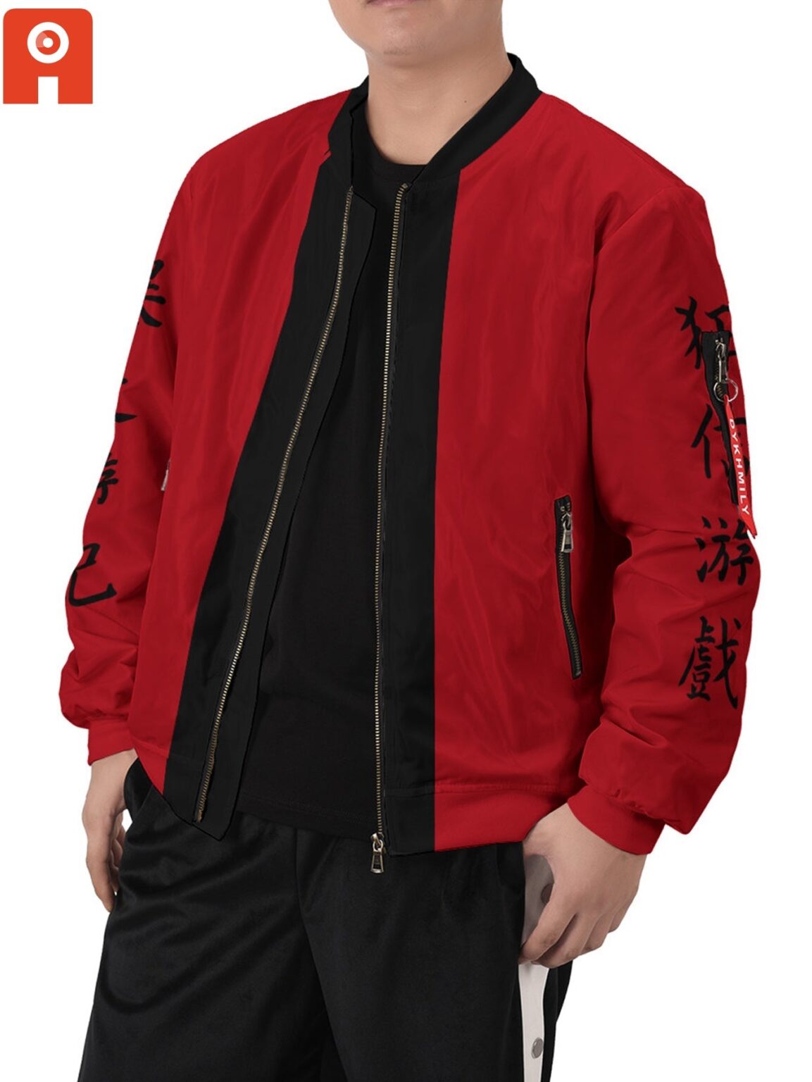Red Tenjiku Bomber Jacket - Unique Anime Apparel for Fans