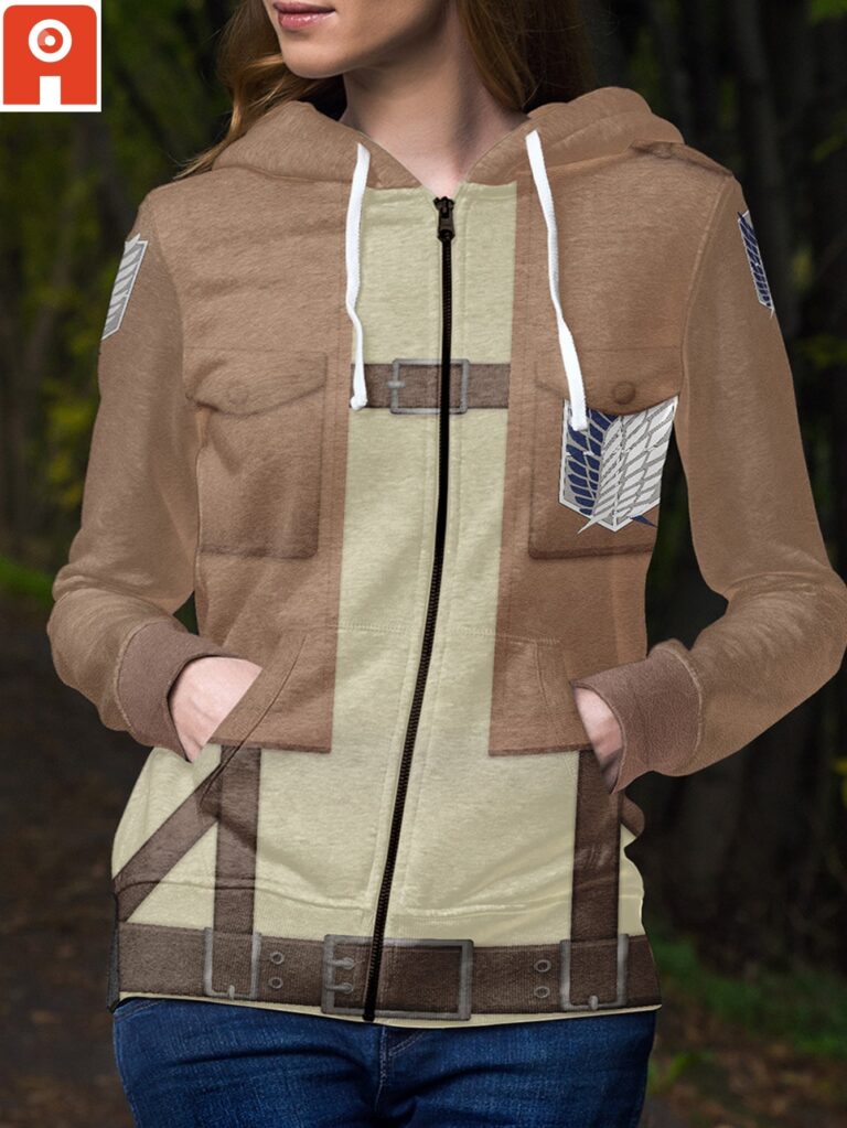 AOT Scout Regiment Zip Hoodie - Unique Anime Apparel for Fans