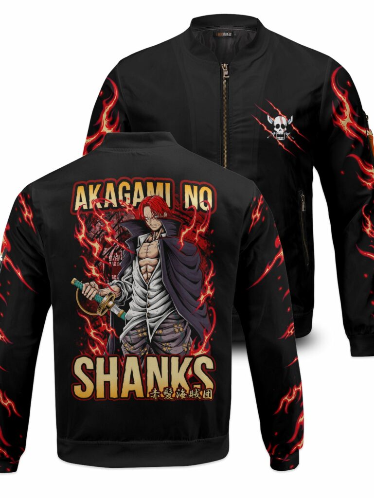 Akagami No Shanks Bomber Jacket - Unique Anime Apparel for Fans