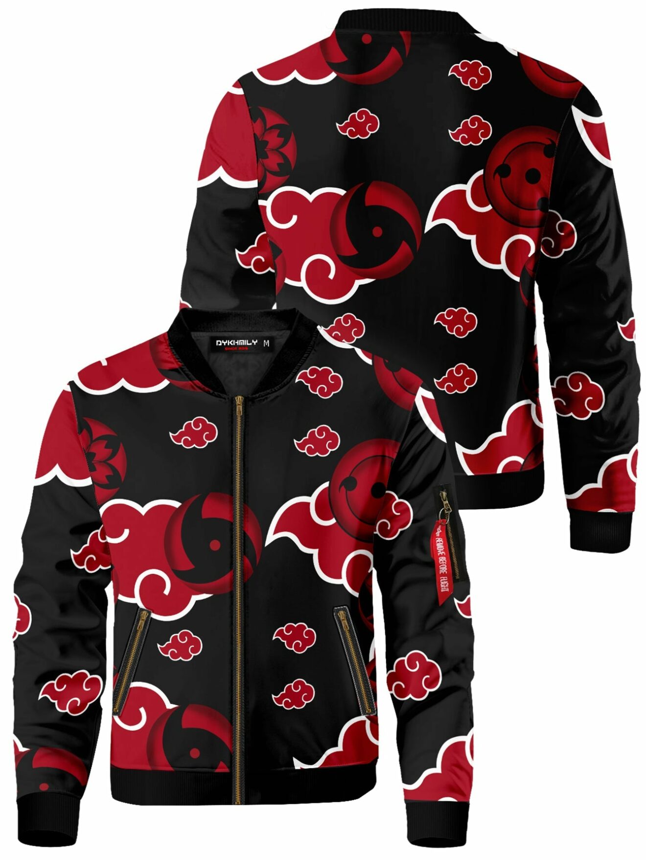 Akatsuki Sharingan Bomber Jacket - Unique Anime Apparel for Fans