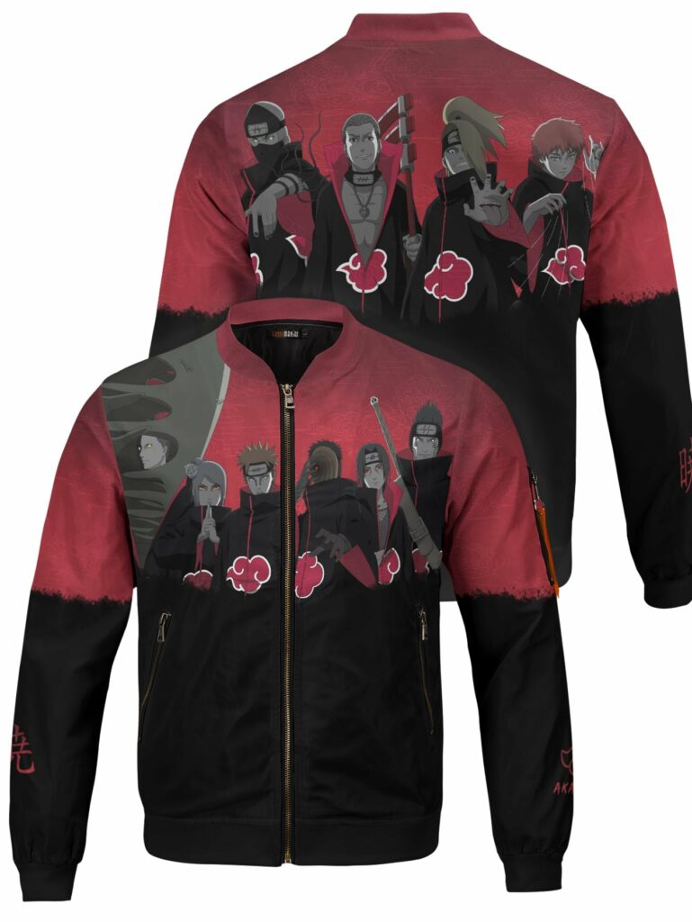 Akatsuki Squad Bomber Jacket - Unique Anime Apparel for Fans