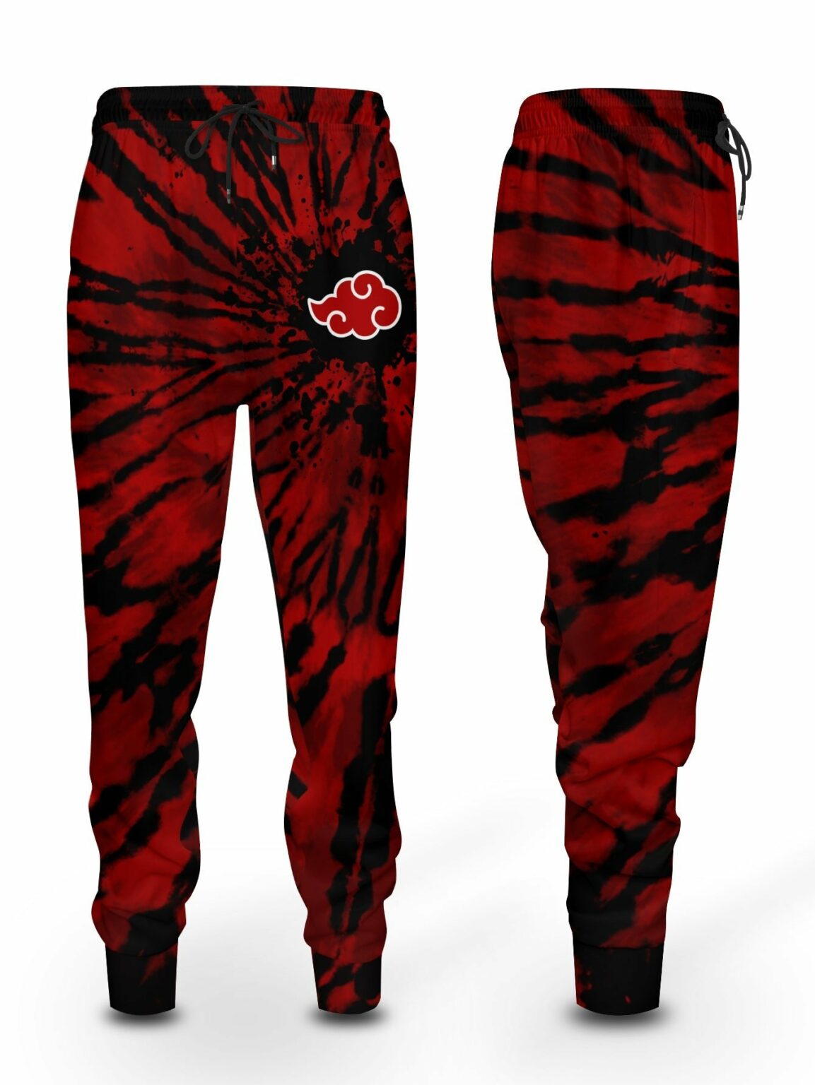 Akatsuki Tie Dye Jogger Pants - Unique Anime Apparel for Fans