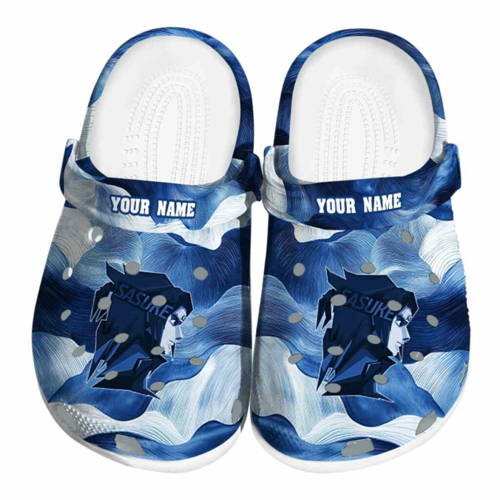 Custom Sasuke Gothic Skull Crocs - Unique Anime Apparel for Fans
