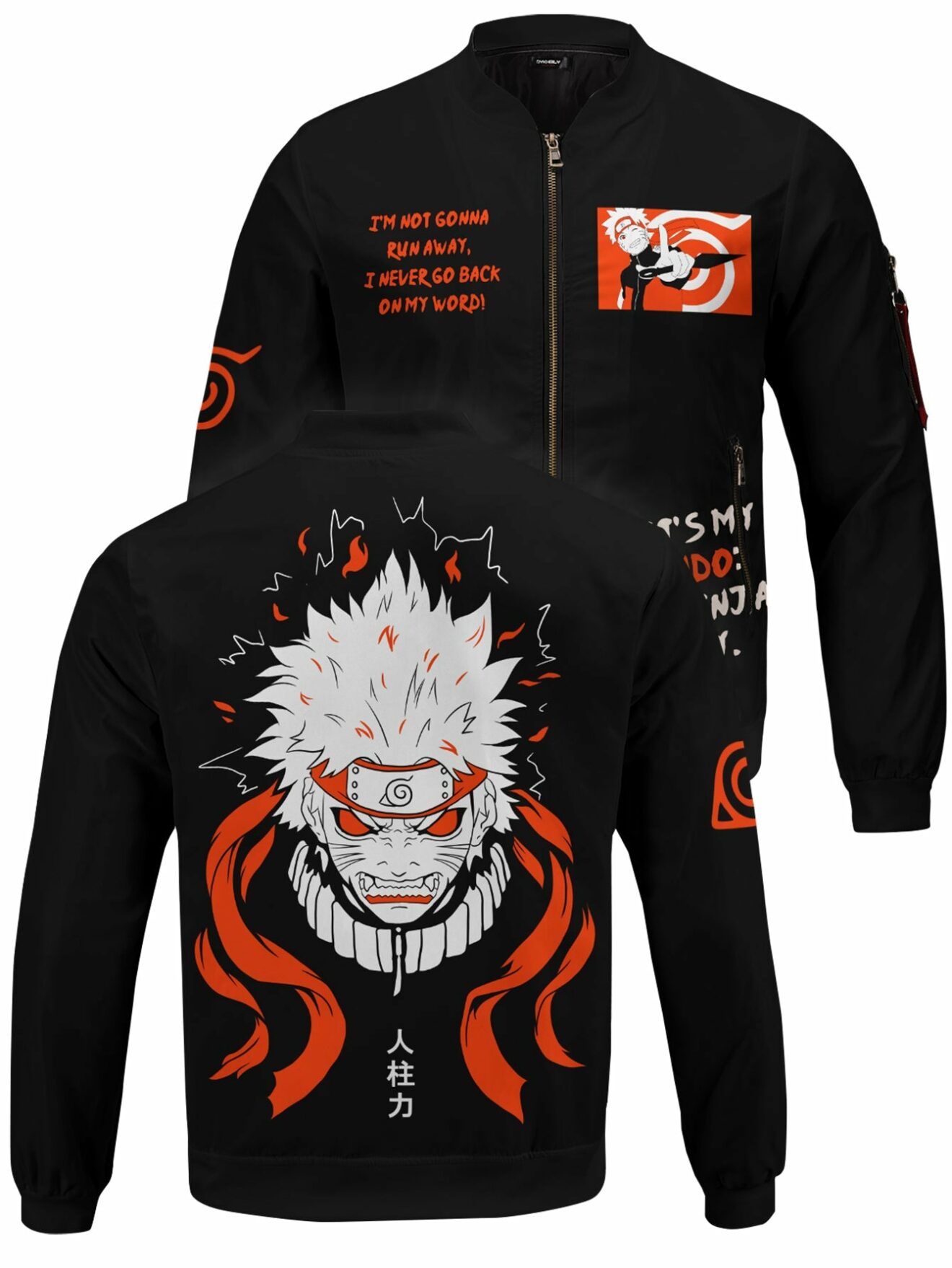 Dark Naruto Bomber Jacket - Unique Anime Apparel for Fans