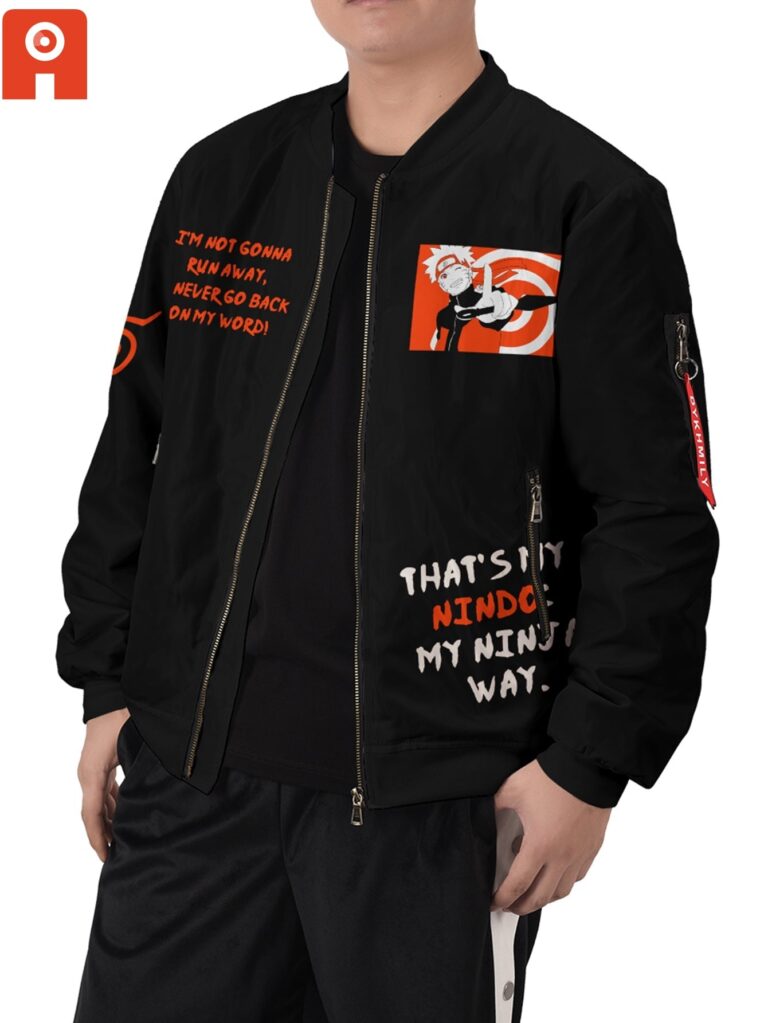 Dark Naruto Bomber Jacket - Unique Anime Apparel for Fans