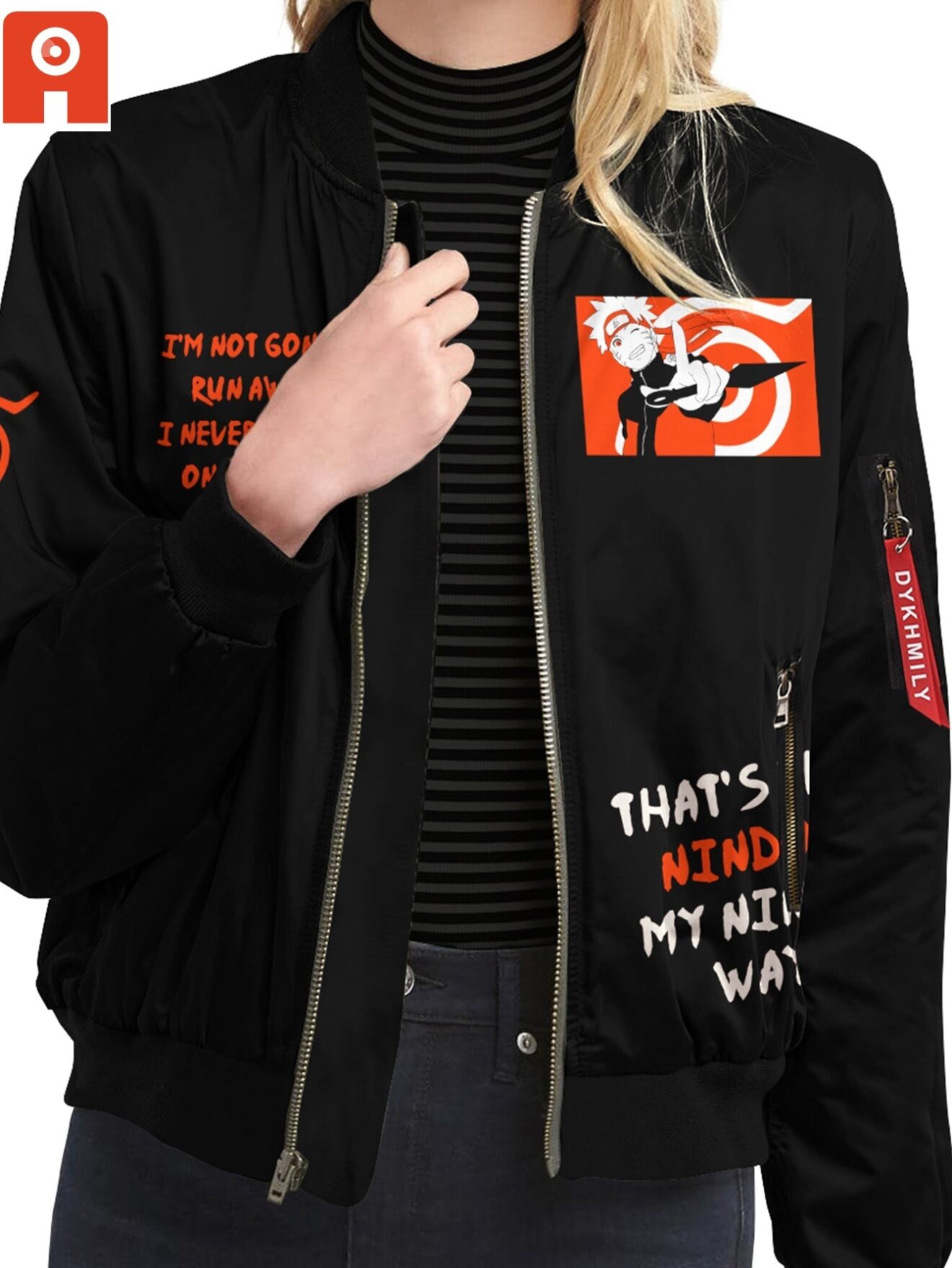 Dark Naruto Bomber Jacket - Unique Anime Apparel for Fans