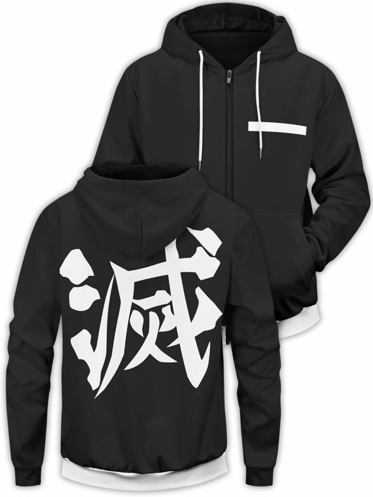 Demon Slayer Corps Zip Hoodie - Unique Anime Apparel for Fans