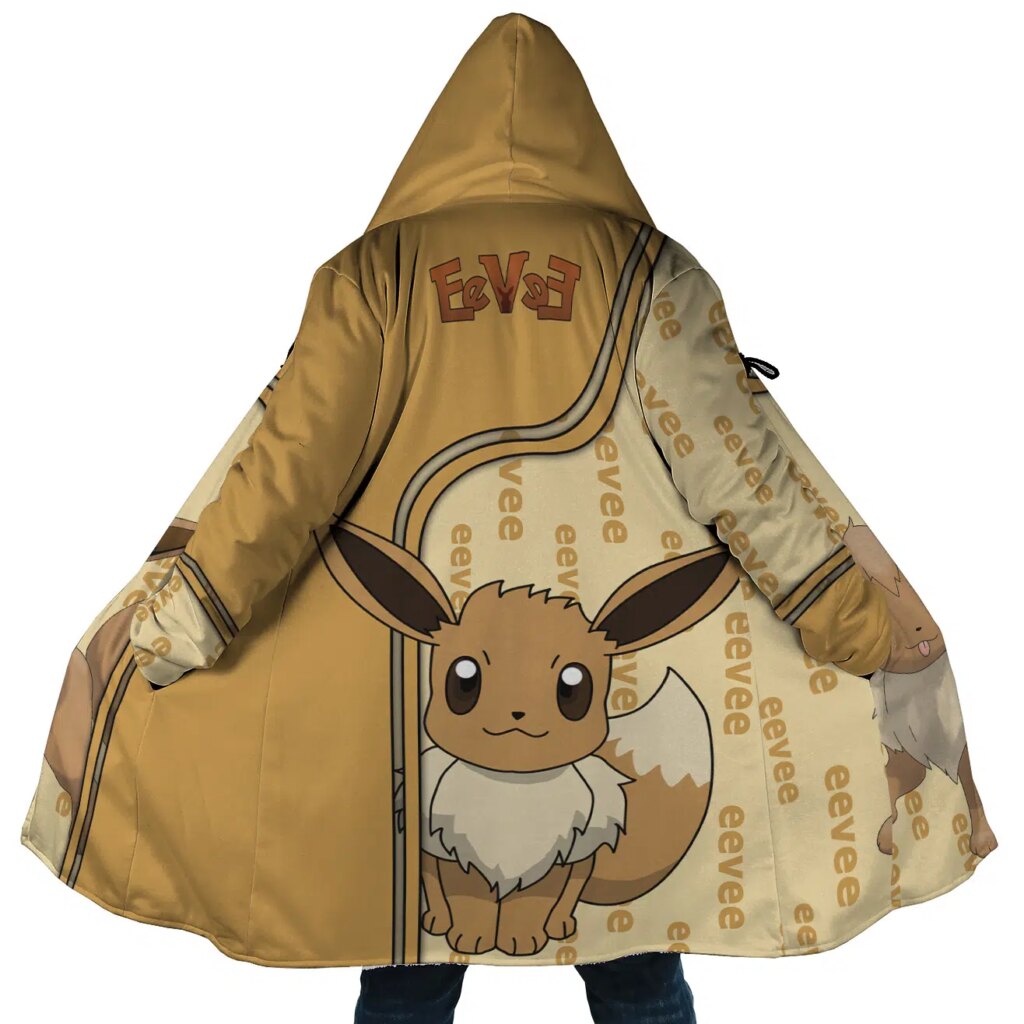 Eevee Pokemon Hooded Cloak Coats - Unique Anime Apparel for Fans