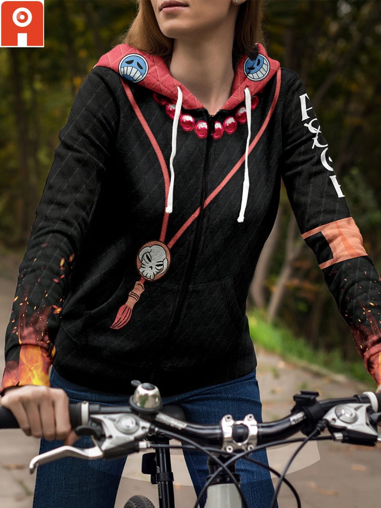 Fire Fist Cosplay Zip Hoodie - Unique Anime Apparel for Fans