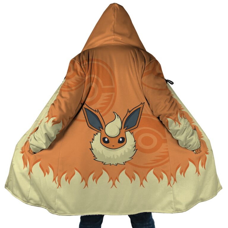 Flareon Hooded Cloak Coat - Unique Anime Apparel for Fans
