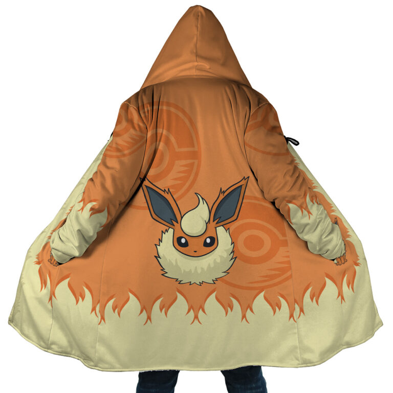 Flareon Pokemon Hooded Cloak Coat - Unique Anime Apparel for Fans