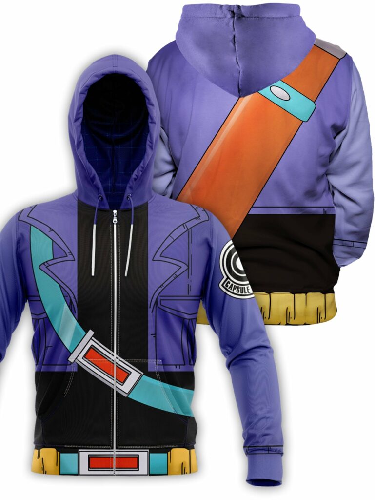 Future Trunks Zip Hoodie - Unique Anime Apparel for Fans