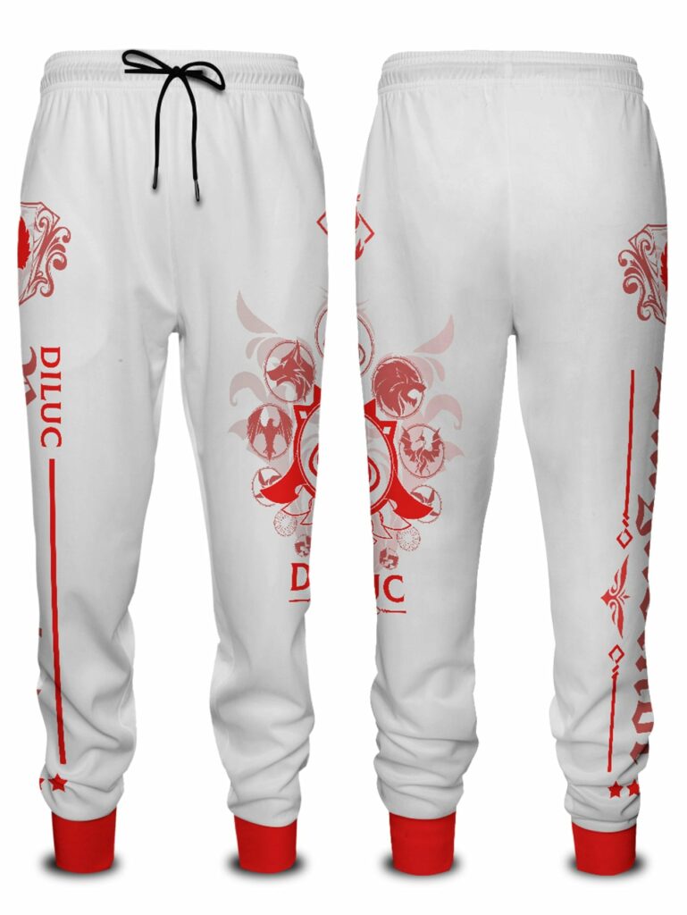 GI Diluc Jogger Pants - Unique Anime Apparel for Fans