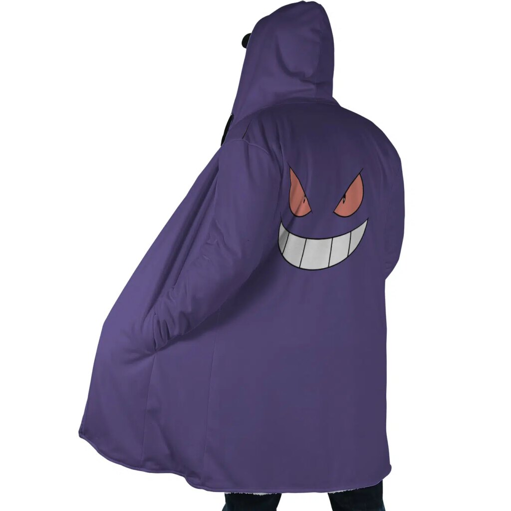 Gengar Pokemon Hooded Cloak Coats - Unique Anime Apparel for Fans