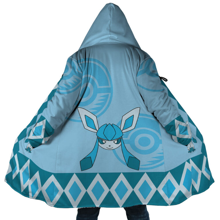 Glaceon Pokemon Hooded Cloak Coat - Unique Anime Apparel for Fans