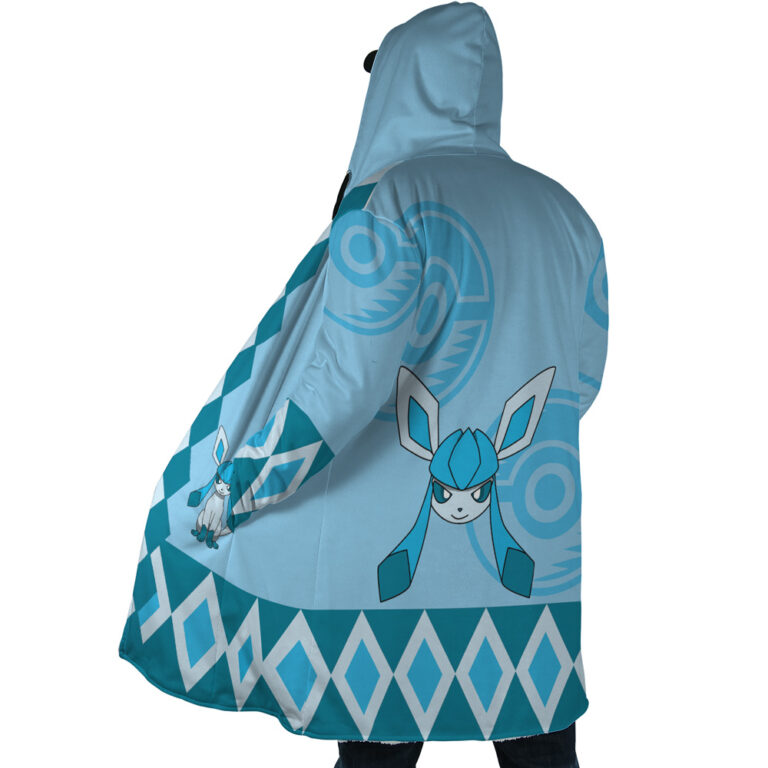 Glaceon Pokemon Hooded Cloak Coat - Unique Anime Apparel for Fans