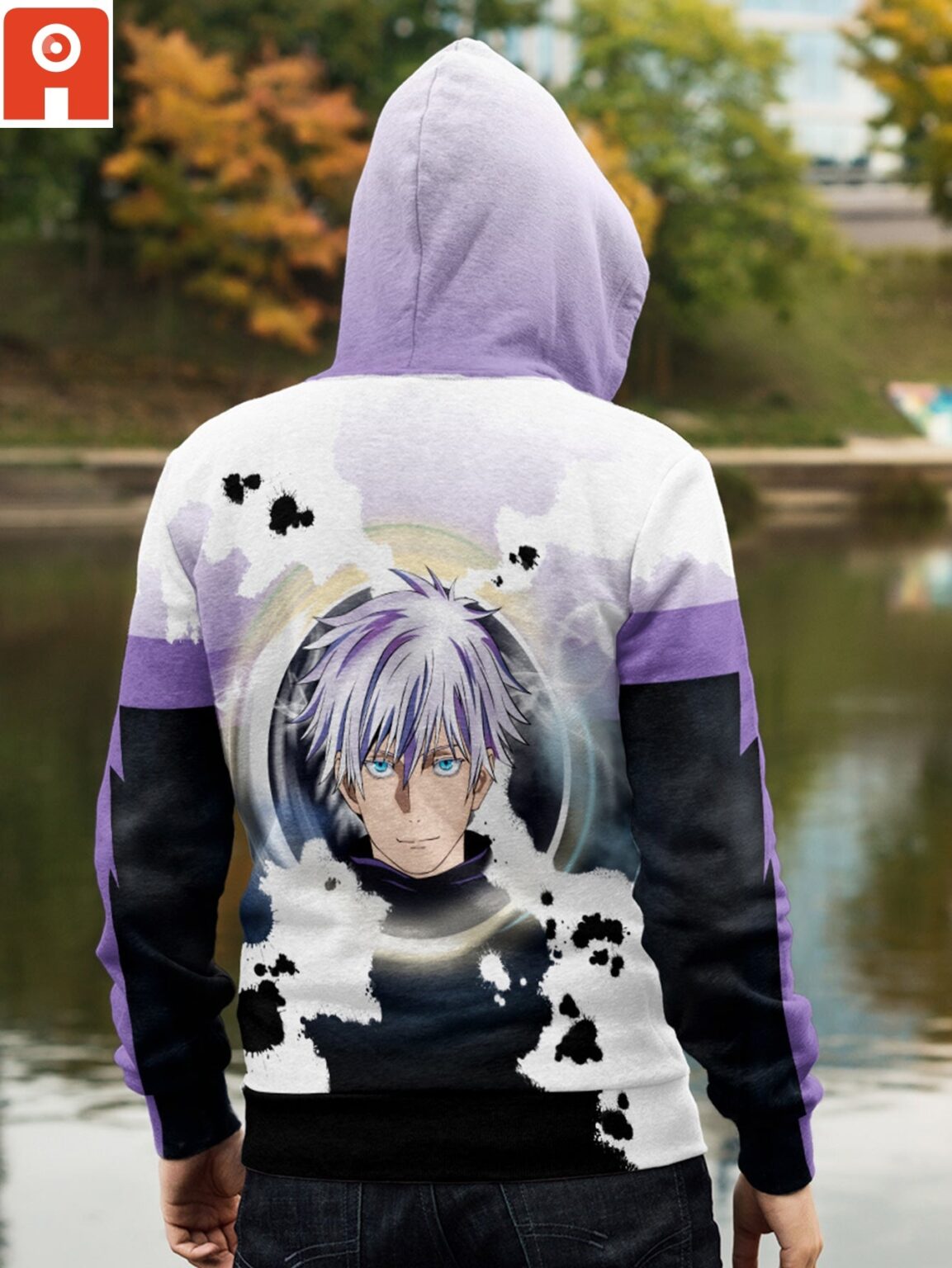 Gojo Cursed Eyes Zip Hoodie - Unique Anime Apparel for Fans