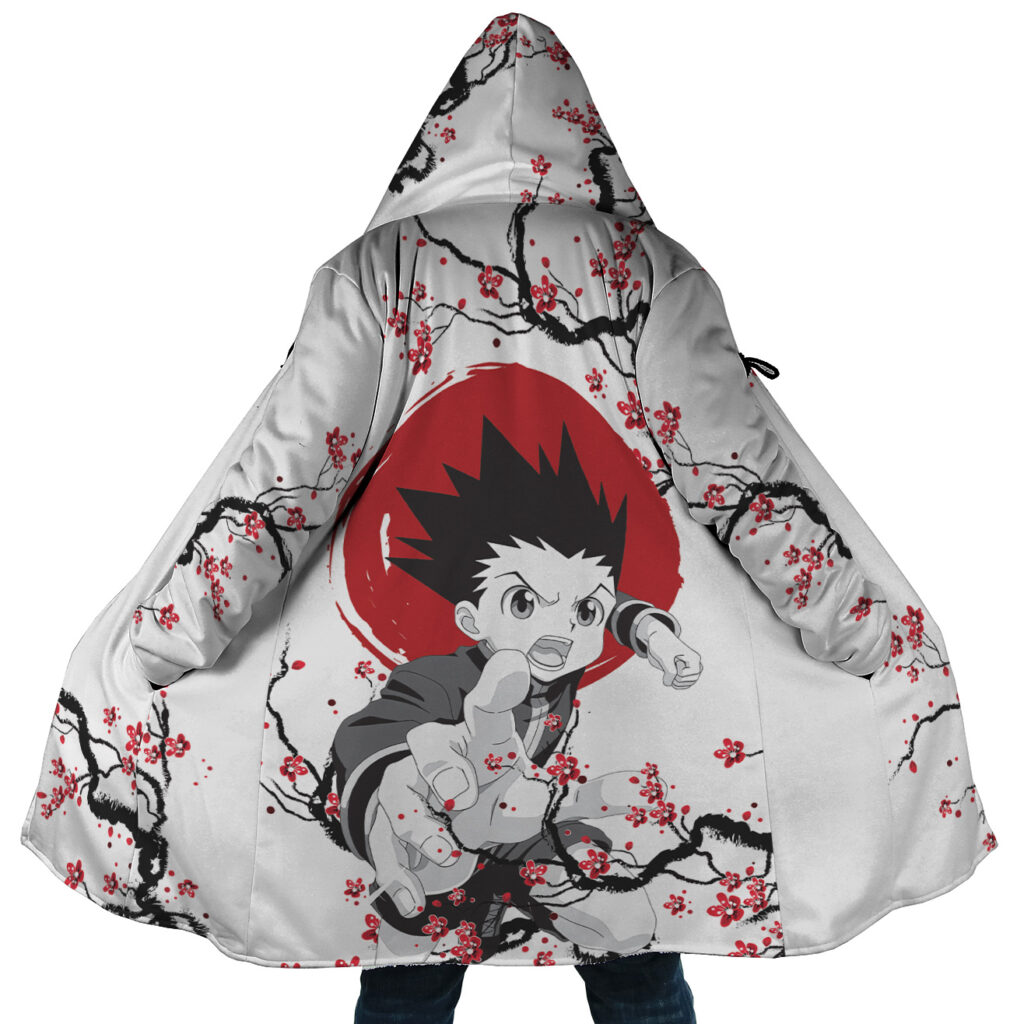 Gon Freecss Cherry Blossom Hunter x Hunter Hooded Cloak Coat - Unique ...