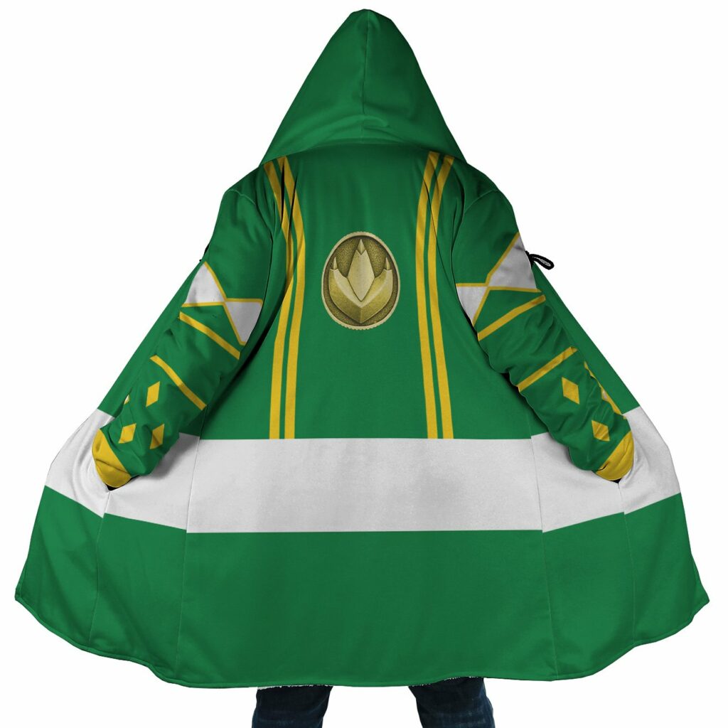Green Ranger Ninjetti Mighty Morphin Power Rangers Hooded Cloak Coat ...