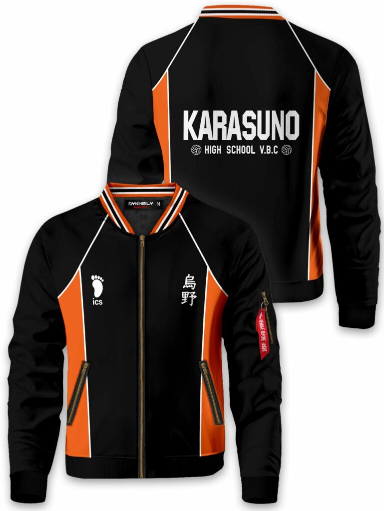 Haikyuu Karasuno Bomber Jacket - Unique Anime Apparel for Fans