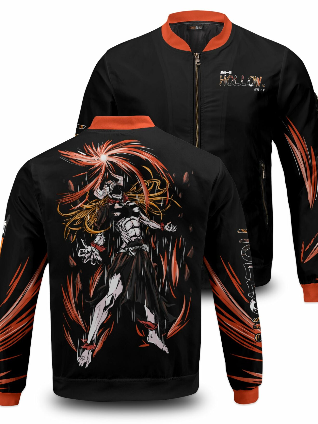 Hollow Blaze Bomber Jacket - Unique Anime Apparel for Fans
