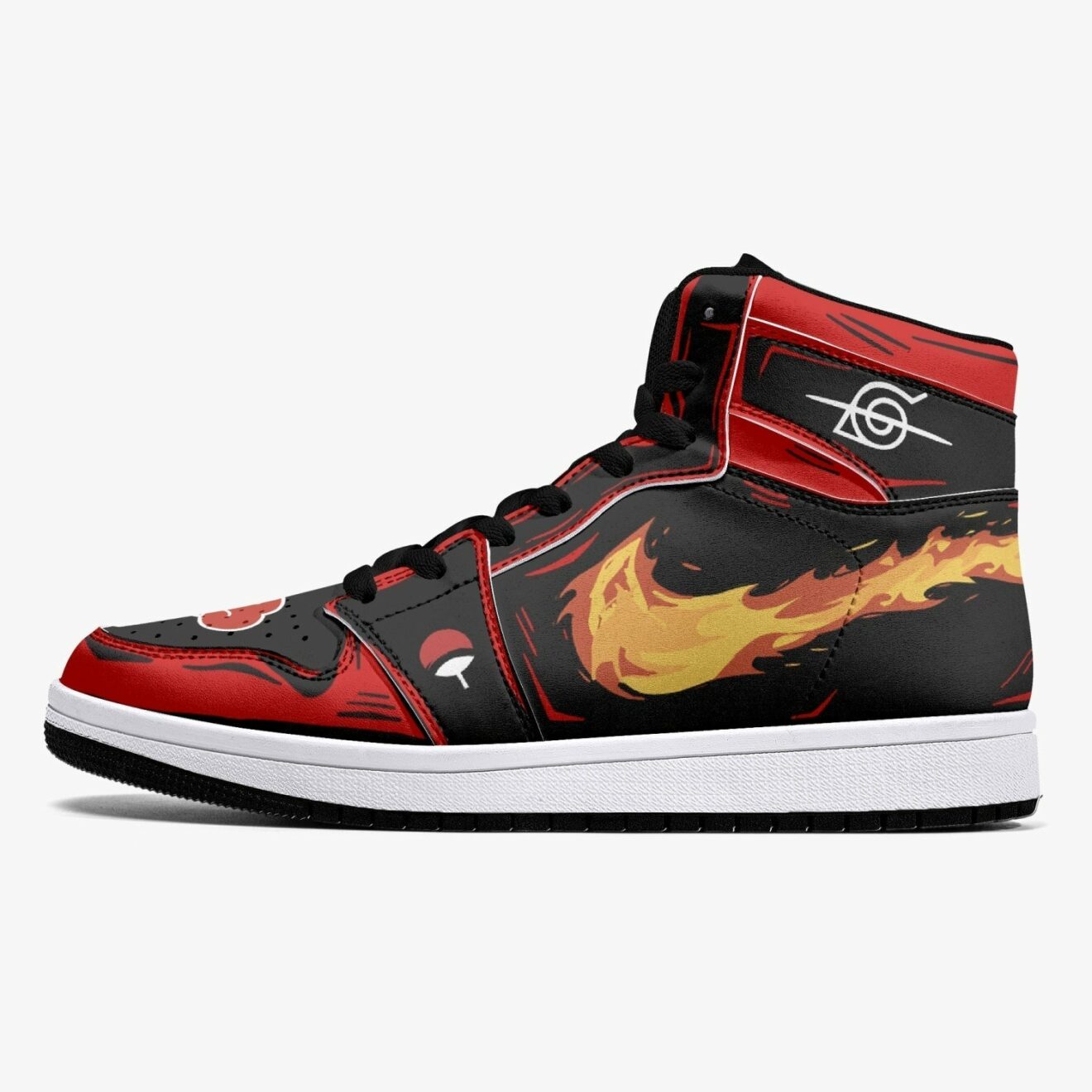 Itachi Clan Fireball Red Cloud Ninja J-Force Shoes - Unique Anime ...