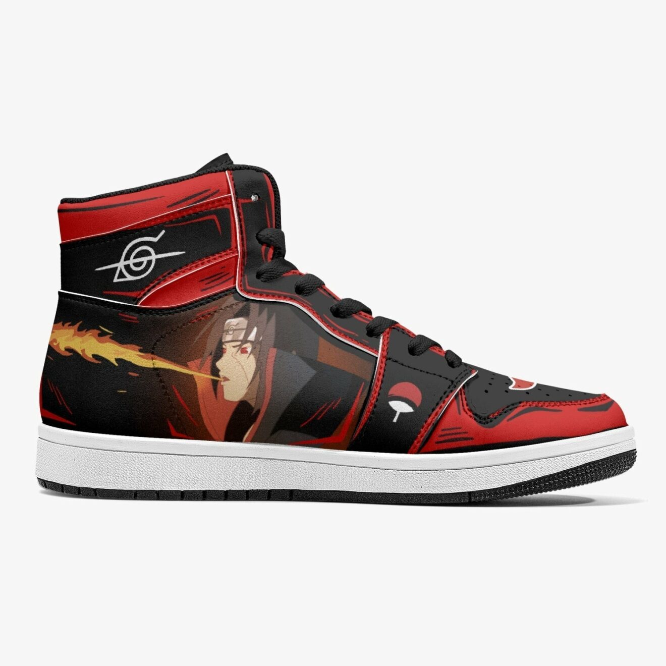 Itachi Clan Fireball Red Cloud Ninja J-Force Shoes - Unique Anime ...