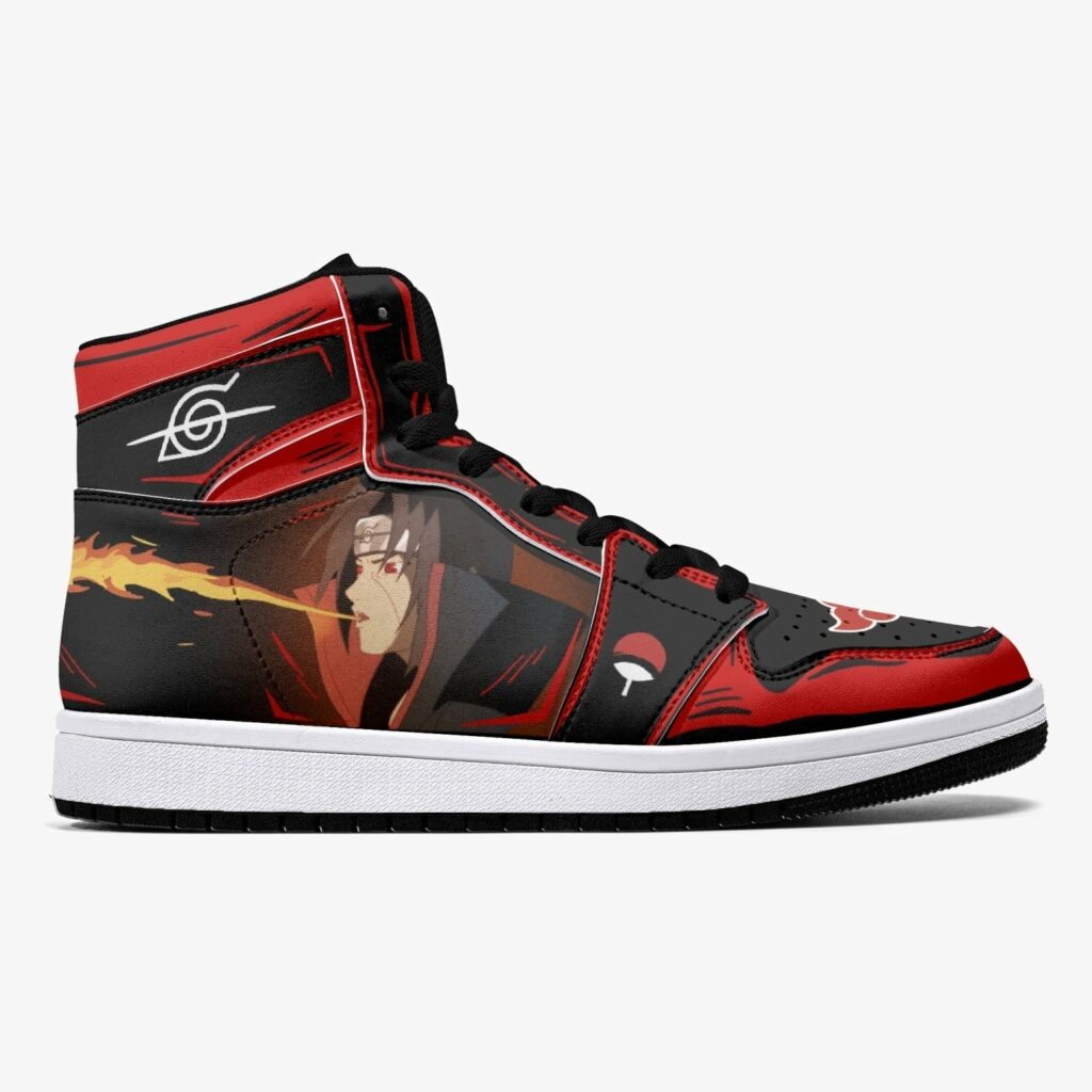 Itachi Clan Fireball Red Cloud Ninja J-Force Shoes - Unique Anime ...