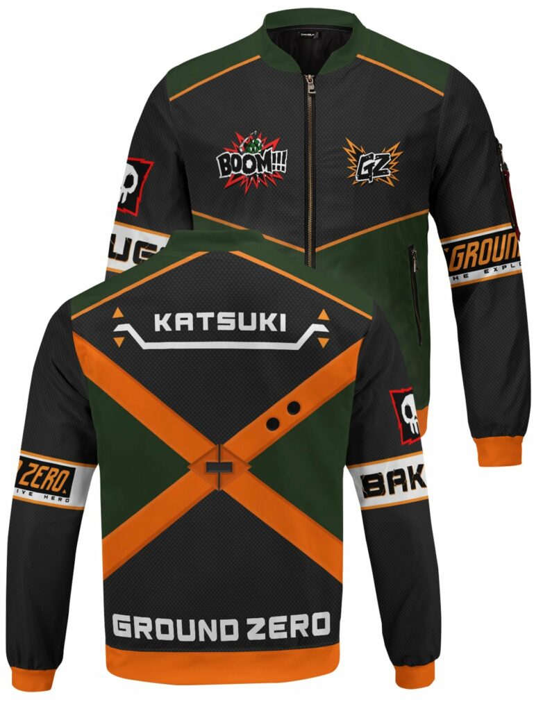 Katsuki Ground Zero Bomber Jacket - Unique Anime Apparel for Fans