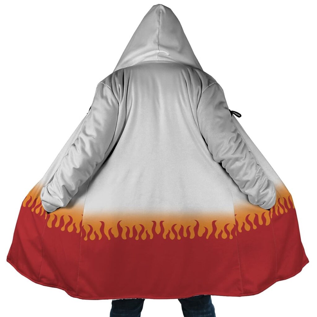 Kyojuro Rengoku Flame Hashira Hooded Cloak Coat - Unique Anime Apparel ...