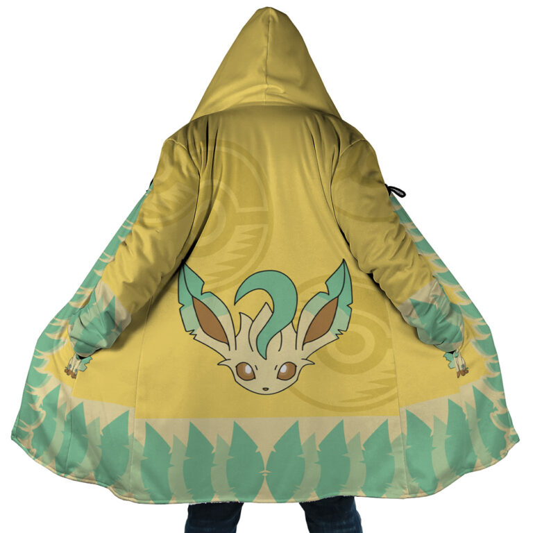 Leafeon Pokemon Hooded Cloak Coat - Unique Anime Apparel for Fans