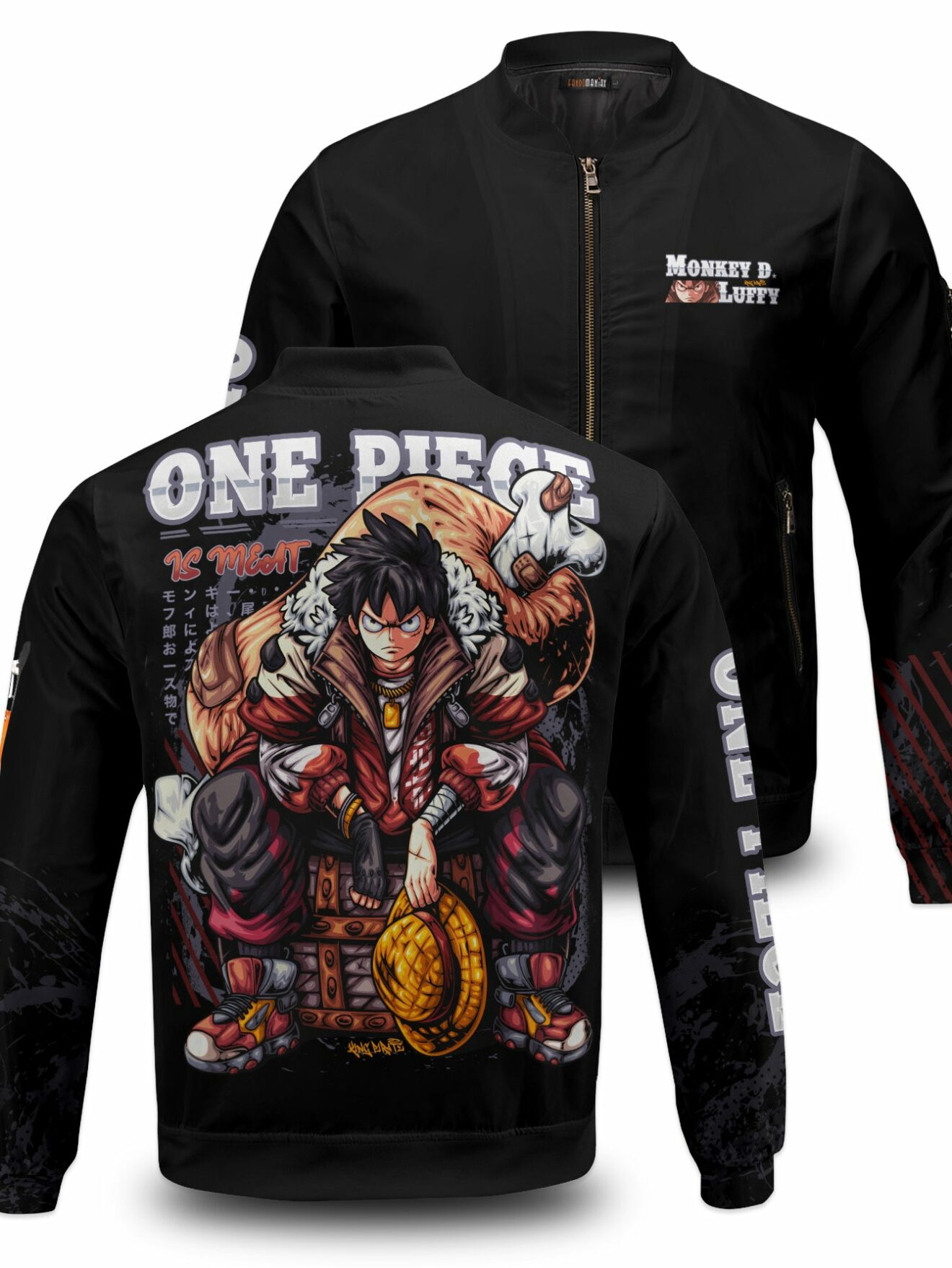 Luffy Hype Bomber Jacket - Unique Anime Apparel for Fans