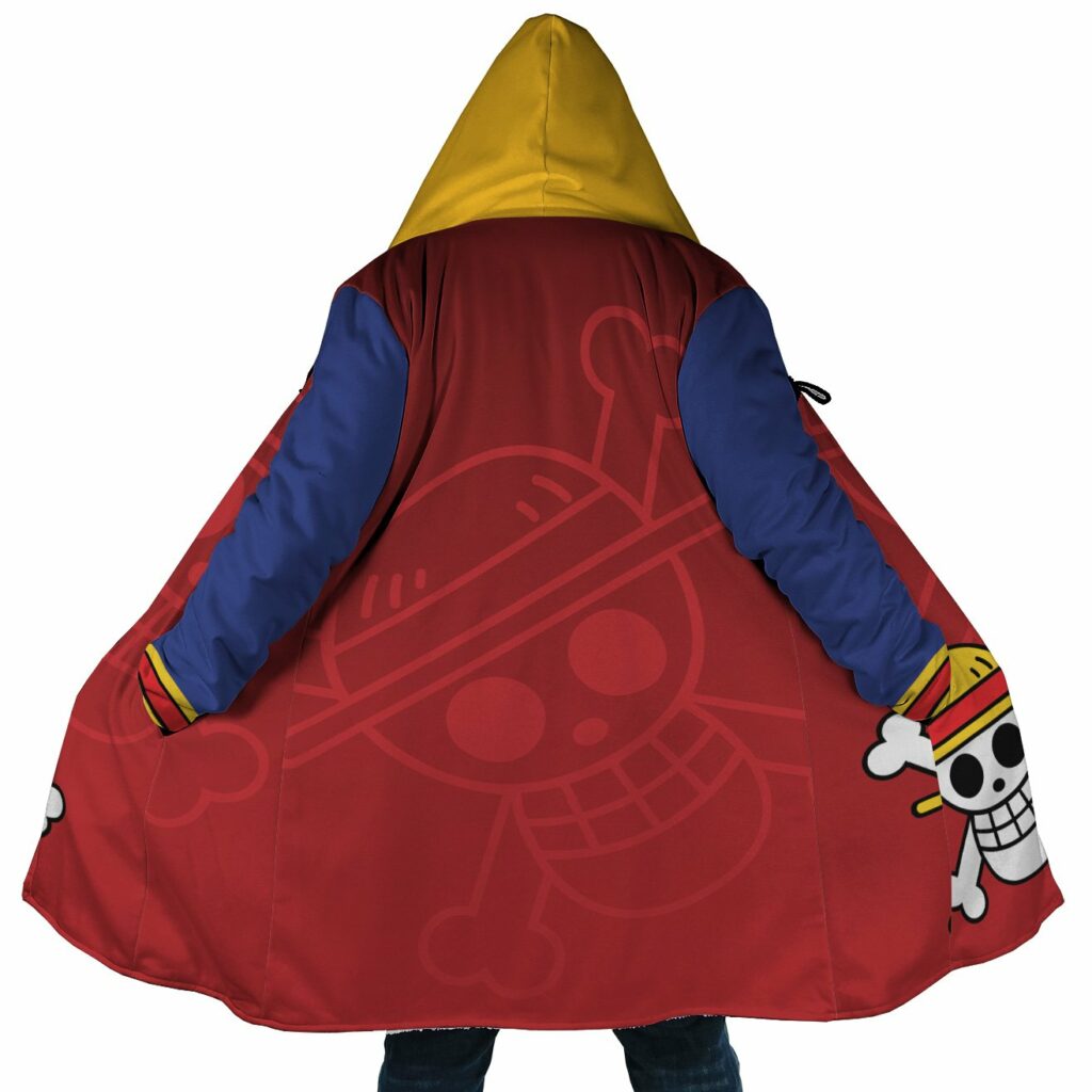 Luffy Straw Hats One Piece Hooded Cloak Coats - Unique Anime Apparel ...