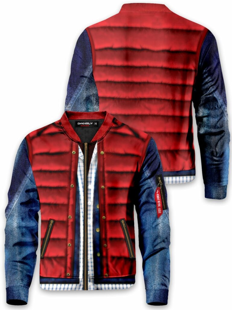 Marty Mcfly Cel Shaded Bomber Jacket - Unique Anime Apparel for Fans