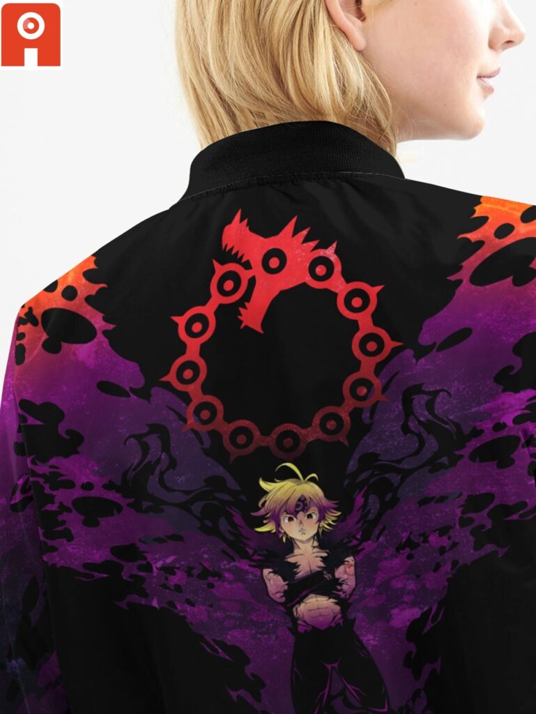 Meliodas Demon Bomber Jacket - Unique Anime Apparel for Fans