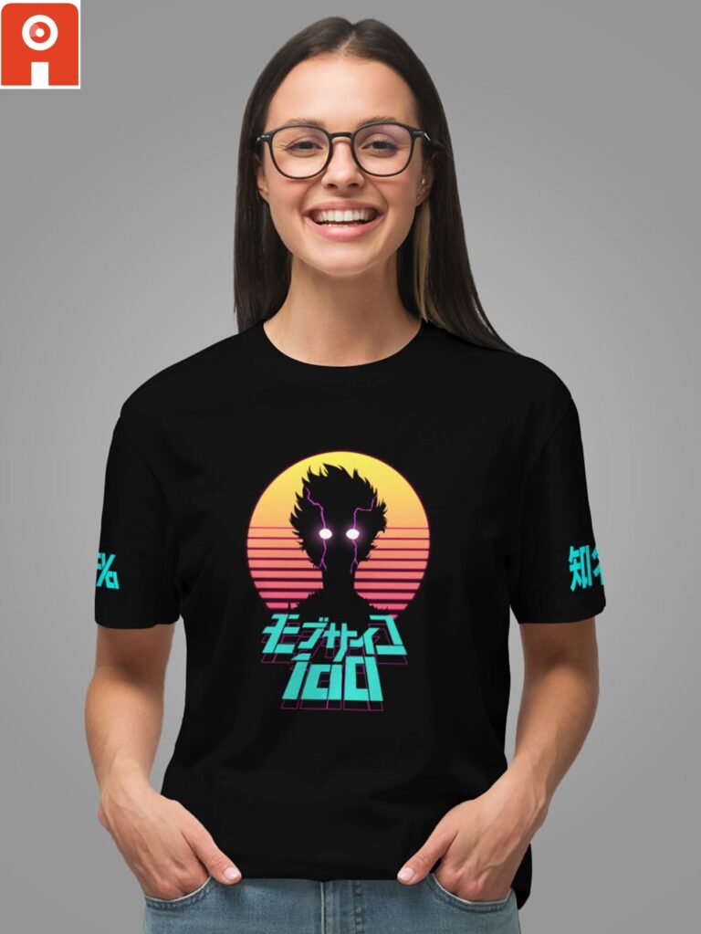 Mob Retro 100 T-Shirt - Unique Anime Apparel for Fans