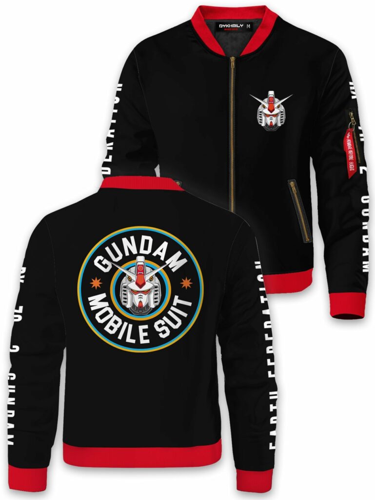 Mobile Suit Gundam Bomber Jacket - Unique Anime Apparel for Fans