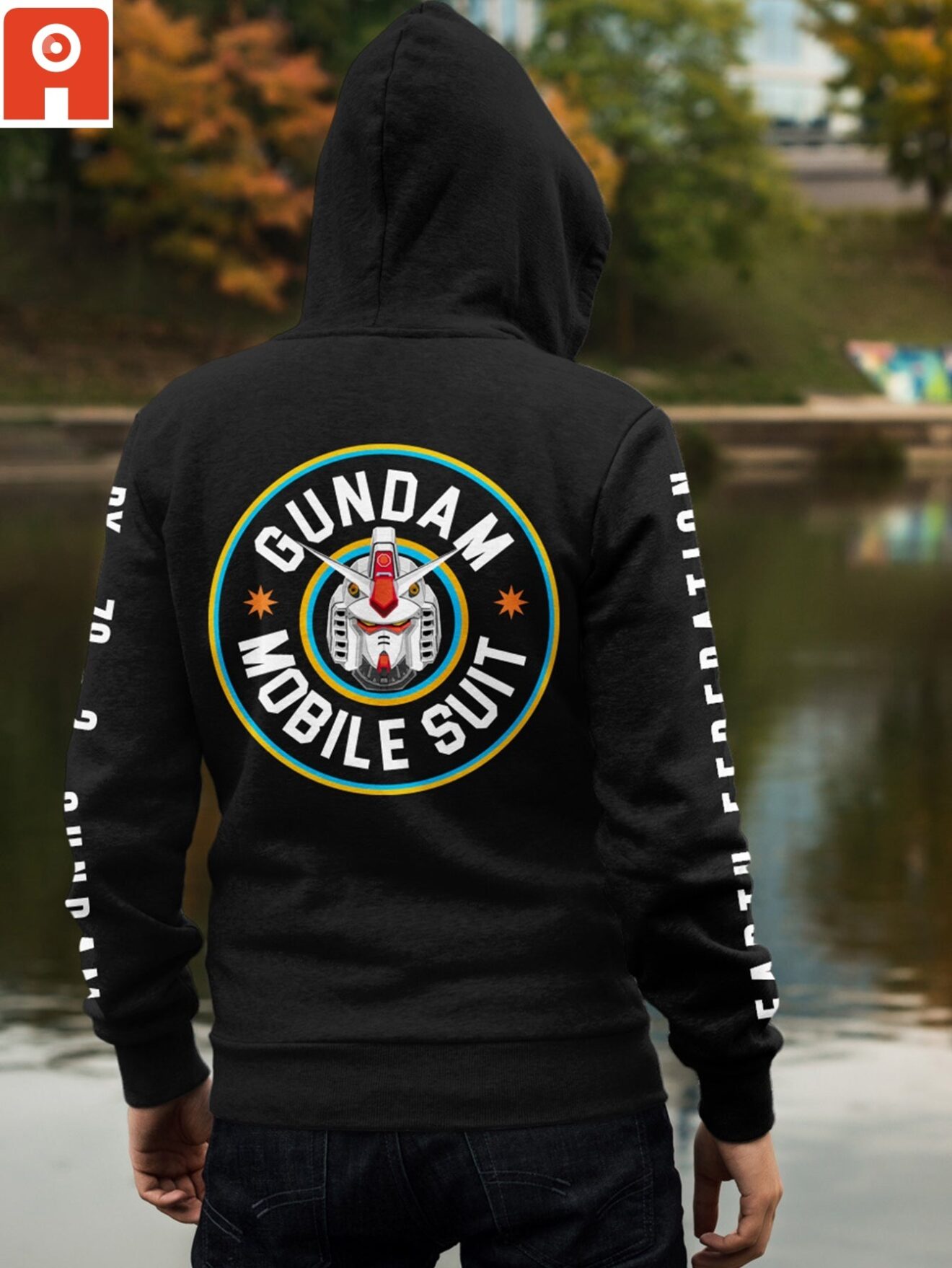 Mobile Suit Gundam Zip Hoodie - Unique Anime Apparel for Fans