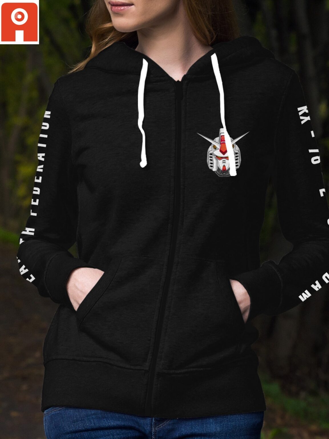 Mobile Suit Gundam Zip Hoodie - Unique Anime Apparel for Fans