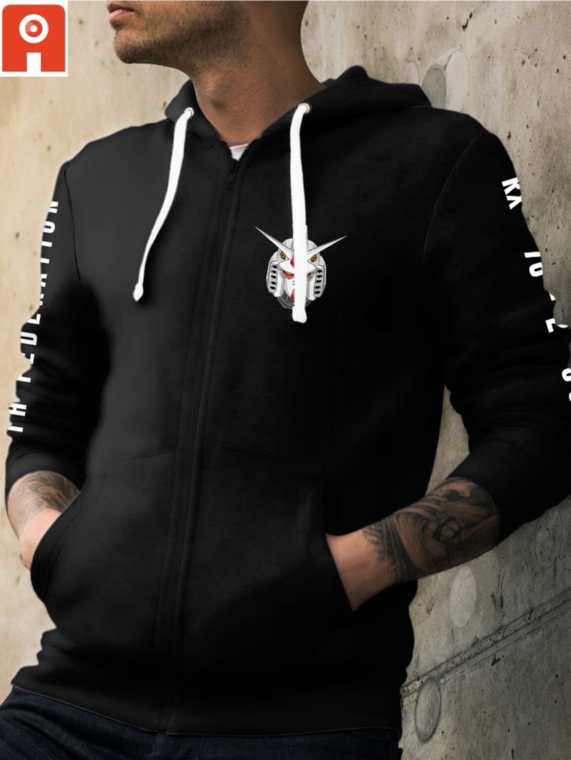 Mobile Suit Gundam Zip Hoodie - Unique Anime Apparel for Fans