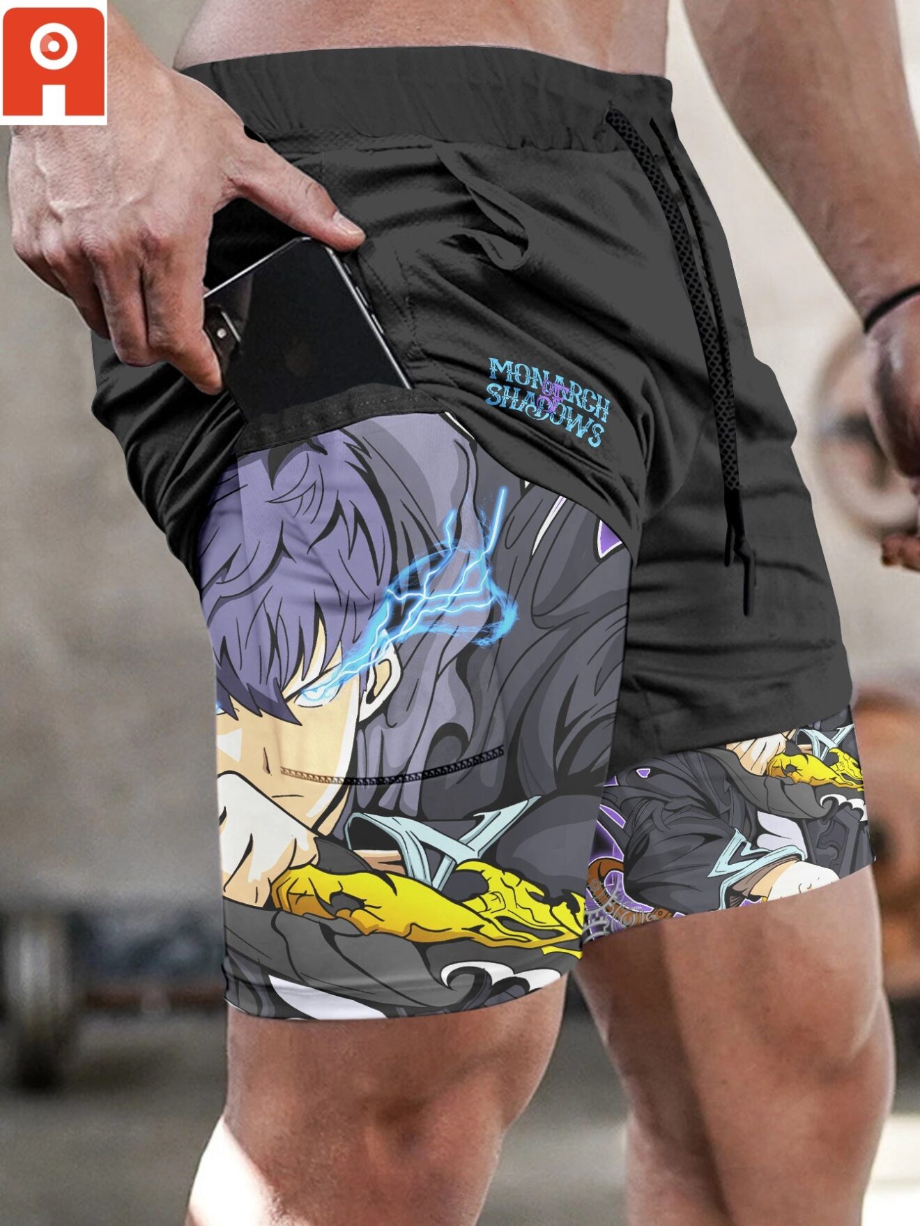 Monarch of Shadows Performance Shorts - Unique Anime Apparel for Fans