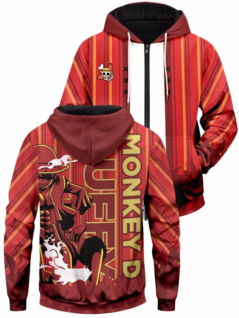 Monkey DL Zip Hoodie - Unique Anime Apparel for Fans