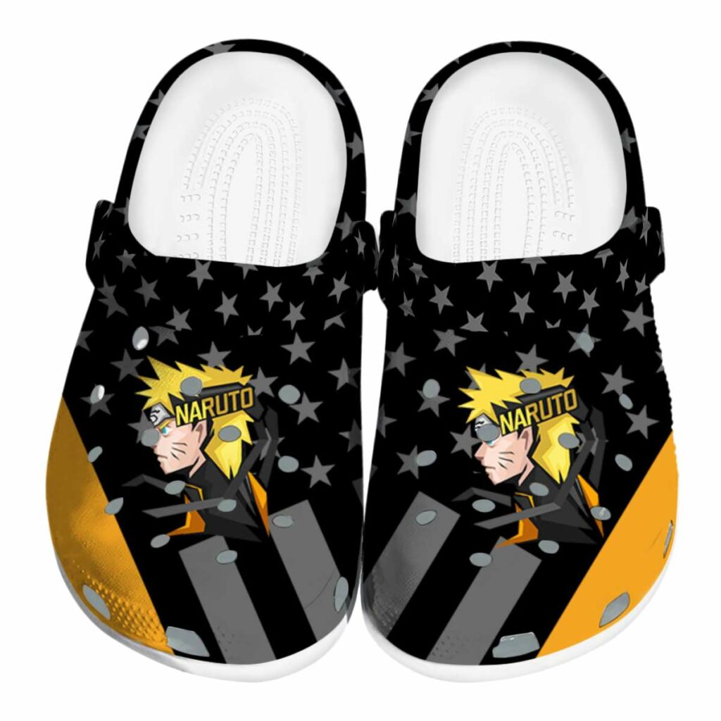 Naruto Stellar Stripes Theme Crocs - Unique Anime Apparel for Fans