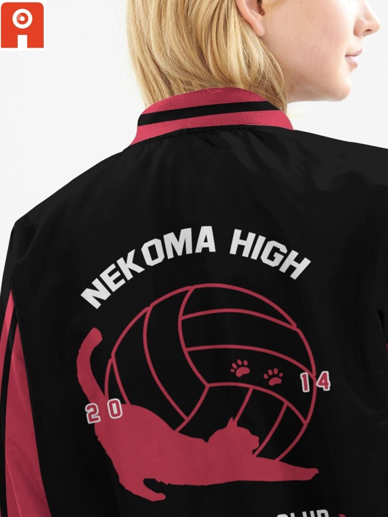 Nekoma Jersey Bomber Jacket - Unique Anime Apparel for Fans