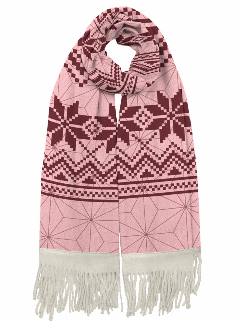 Nezuko Wool Scarf - Unique Anime Apparel for Fans
