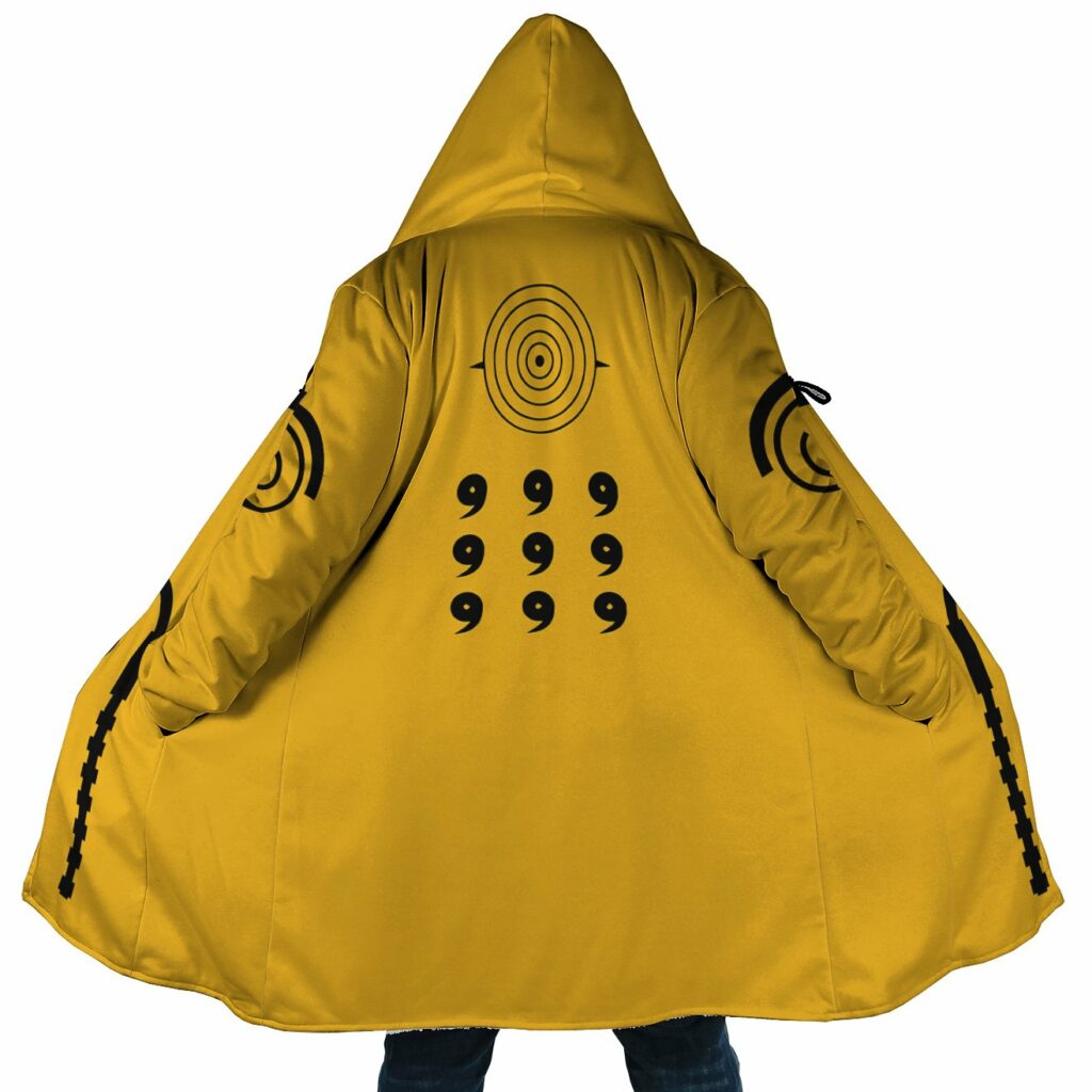 Nine-Tails Chakra Mode Naruto Hooded Cloak Coats - Unique Anime Apparel ...
