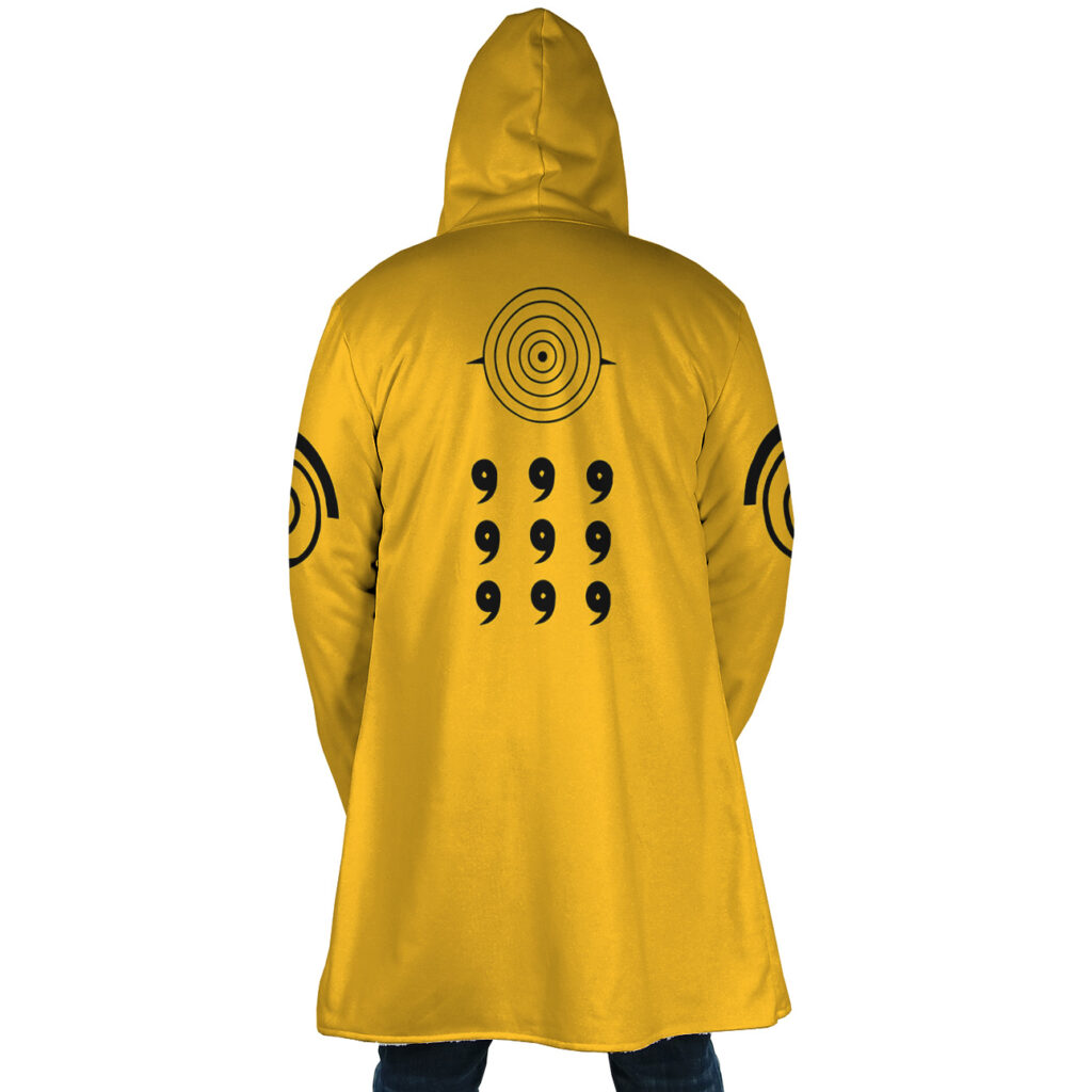 Nine-Tails Chakra Mode Naruto Hooded Cloak Coats - Unique Anime Apparel ...